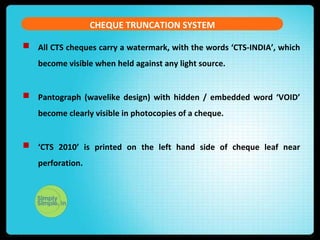 Understanding Cheque Truncation System (CTS) | PPS | Stocks and Bonds ...