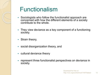 Prof.dr. halit hami öz sociology-chapter 7-deviance, crime, and social ...