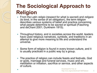 Prof.dr. halit hami öz sociology-chapter 15-religion | PPT