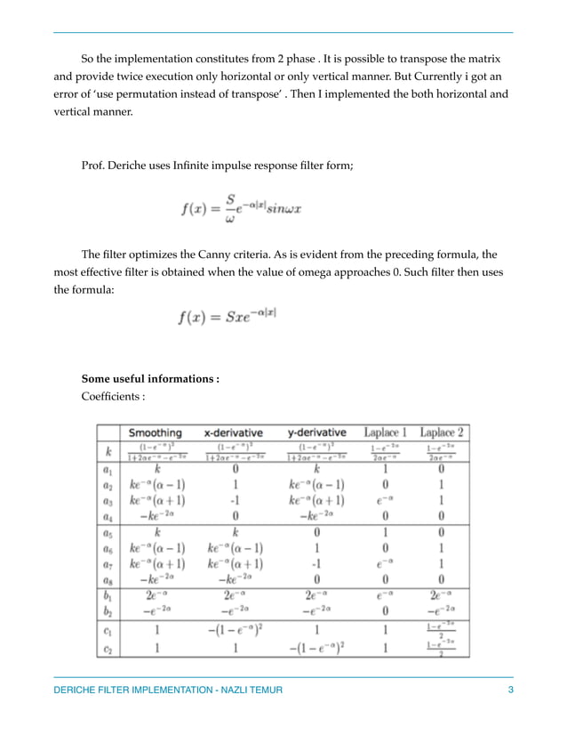Recursive IIR Implementation for Edge Detection | PDF
