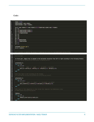 Recursive IIR Implementation for Edge Detection | PDF