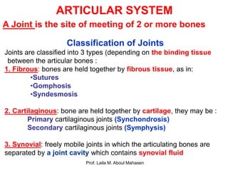 Prof.laila kau articular system 2018 | PDF