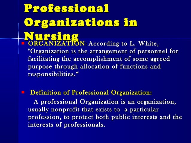 Professional organization ppt | PPT