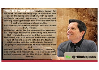 Processing Instruction By: Prof. Bill VanPatten | PDF