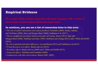 Processing Instruction By: Prof. Bill VanPatten | PPT