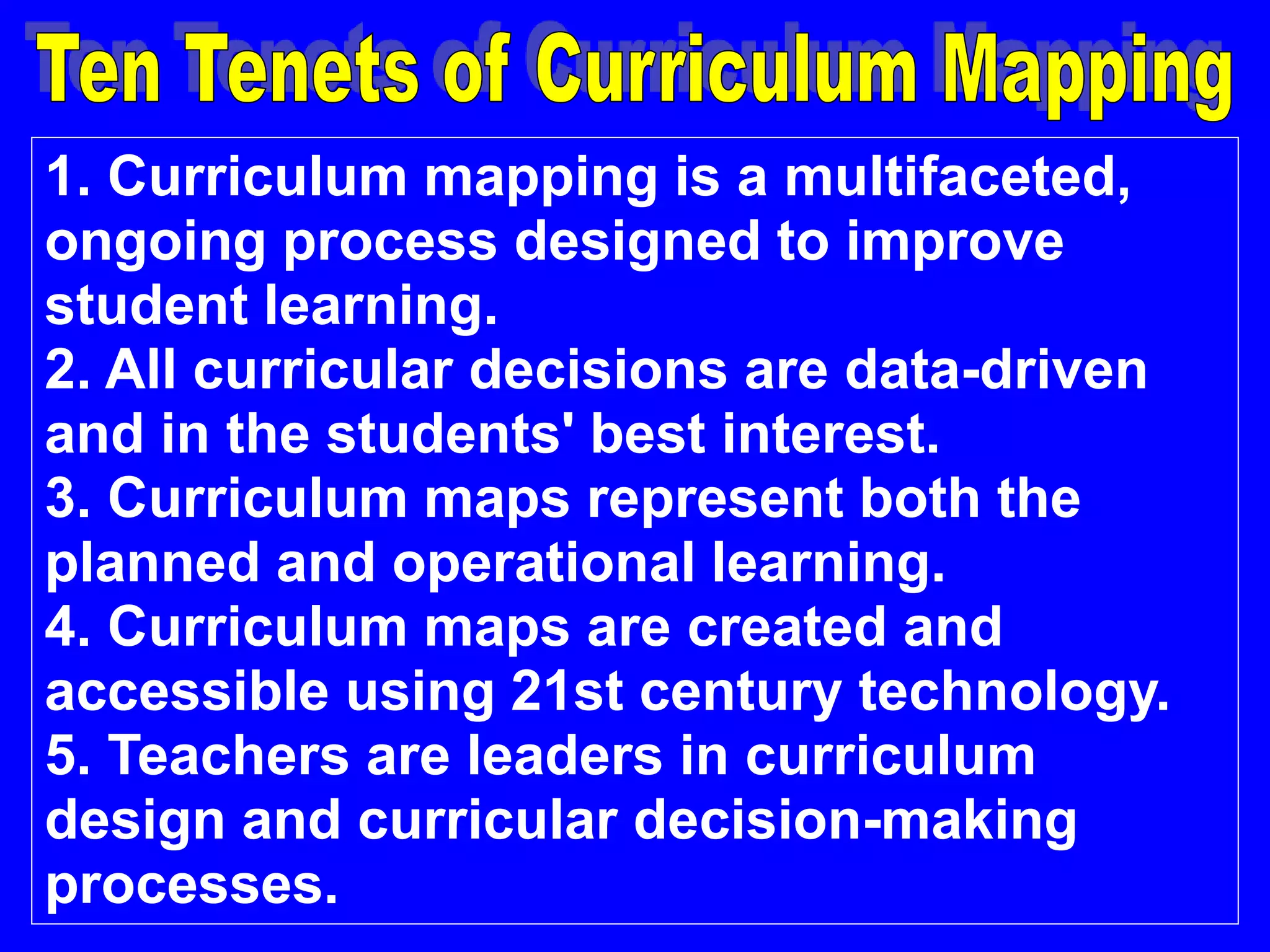 Curriculum Mapping | PPT