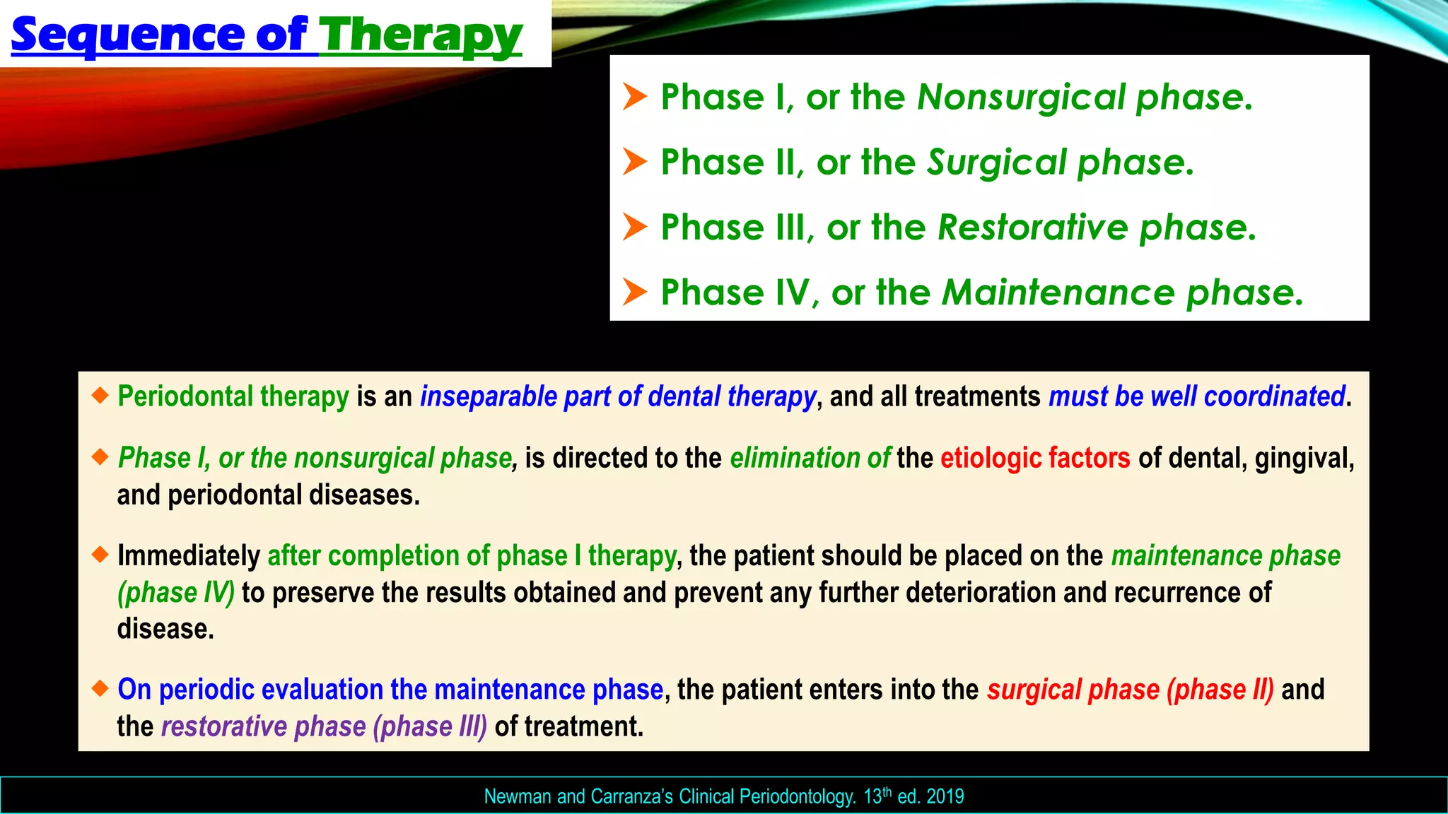 Periodontal Treatment Planning & Phase I Therapy | PDF