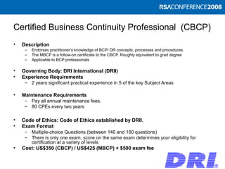 Certifications and Career Development for Security Professionals | PPT
