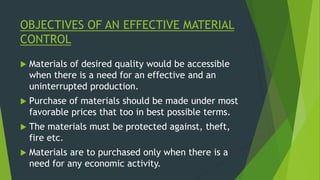 Prof. vaishnavi narendra material and labour cost control | PPTX ...