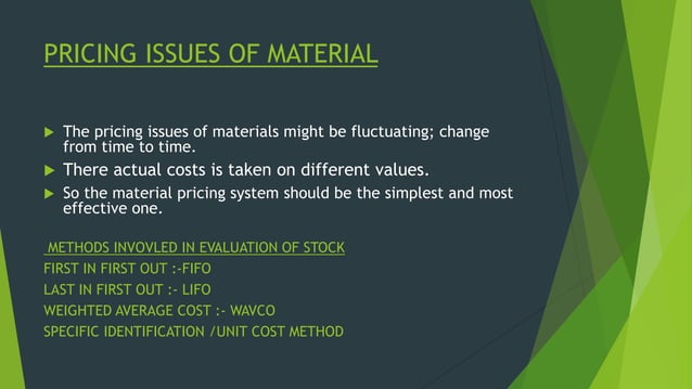 Prof. vaishnavi narendra material and labour cost control | PPT