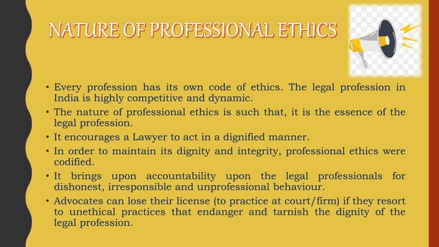 Nature of Professional Ethics | PPTX | Legal Services Industry | Industries