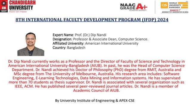 Prof. Dip Nandi introduction Slide_123456789 | PPT