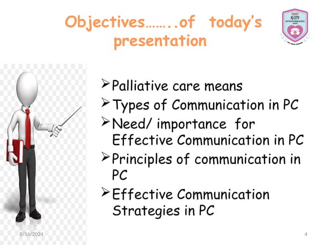 Communication in palliative care and Skill | PPTX | Medical Health