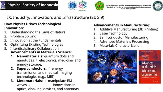 The Role of Physics in Supporting Sustainable Development | PPTX