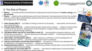 The Role of Physics in Supporting Sustainable Development | PPTX