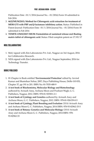 Prof. Archana-moon-resume | PDF