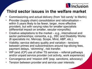 Prof. dan finn third sector service delivery - tsrc esrc seminar | PPT