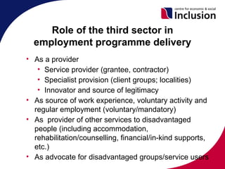 Prof. dan finn third sector service delivery - tsrc esrc seminar | PPT