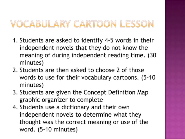 Vocabulary Cartoons | PPTX | Education