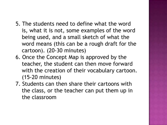 Vocabulary Cartoons | PPTX | Education