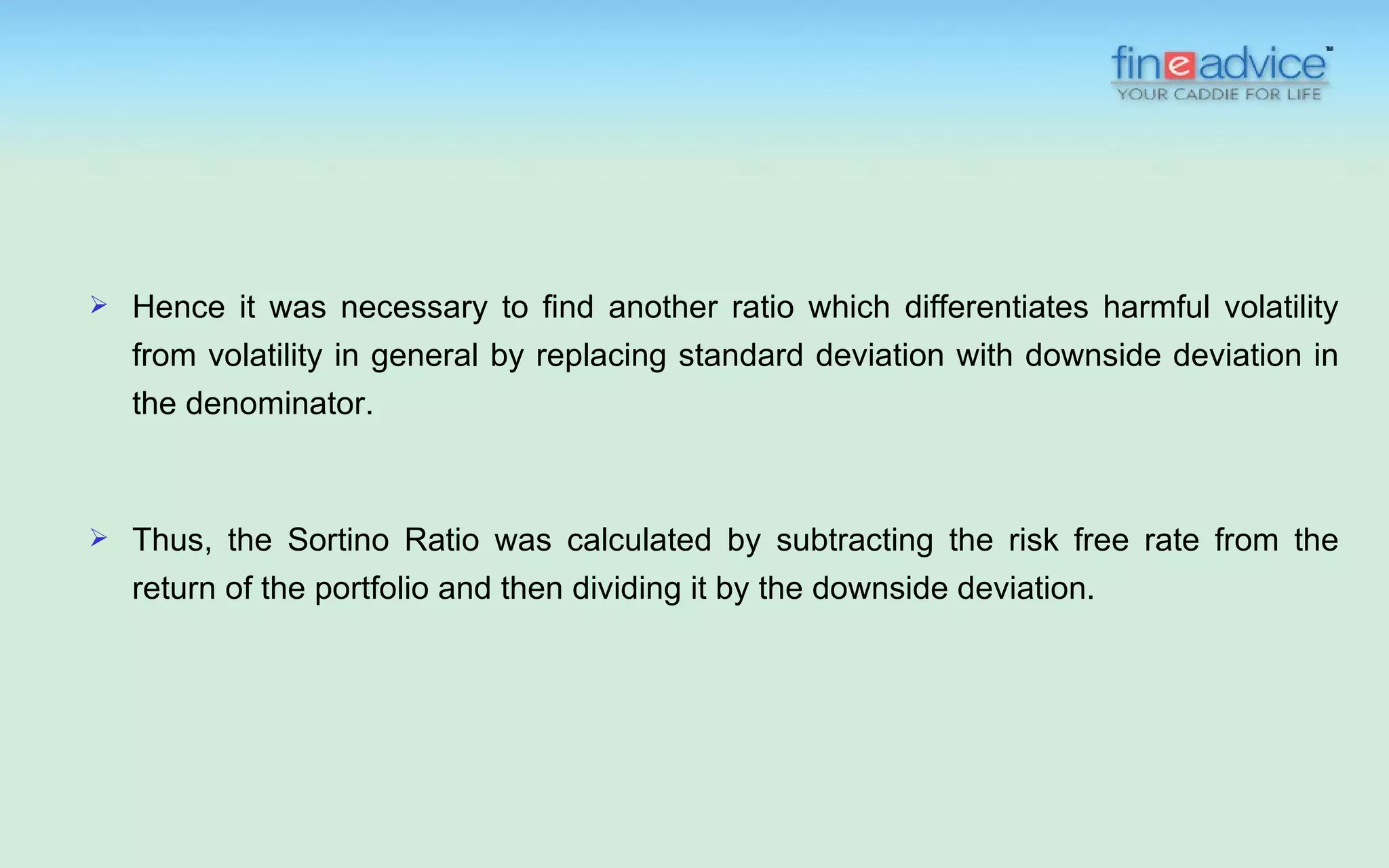 Sharpe & Sortino Ratios | PPT
