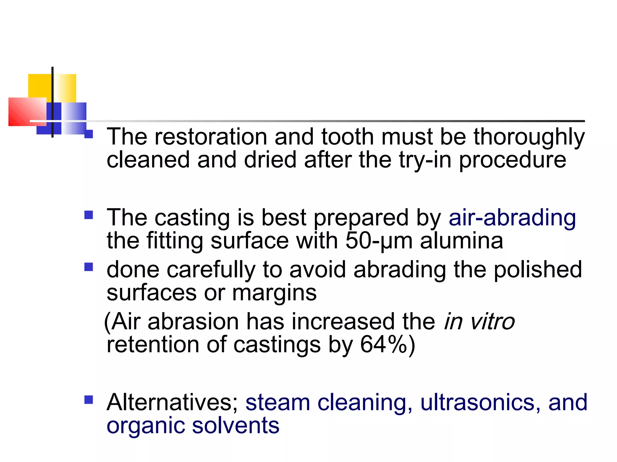 Luting agents and cementation | PPT
