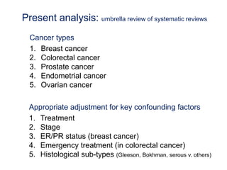 Impact of Weight Change on Cancer Prognosis - Professor Andrew G ...
