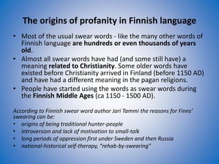 Profanity in Finnish language | PDF
