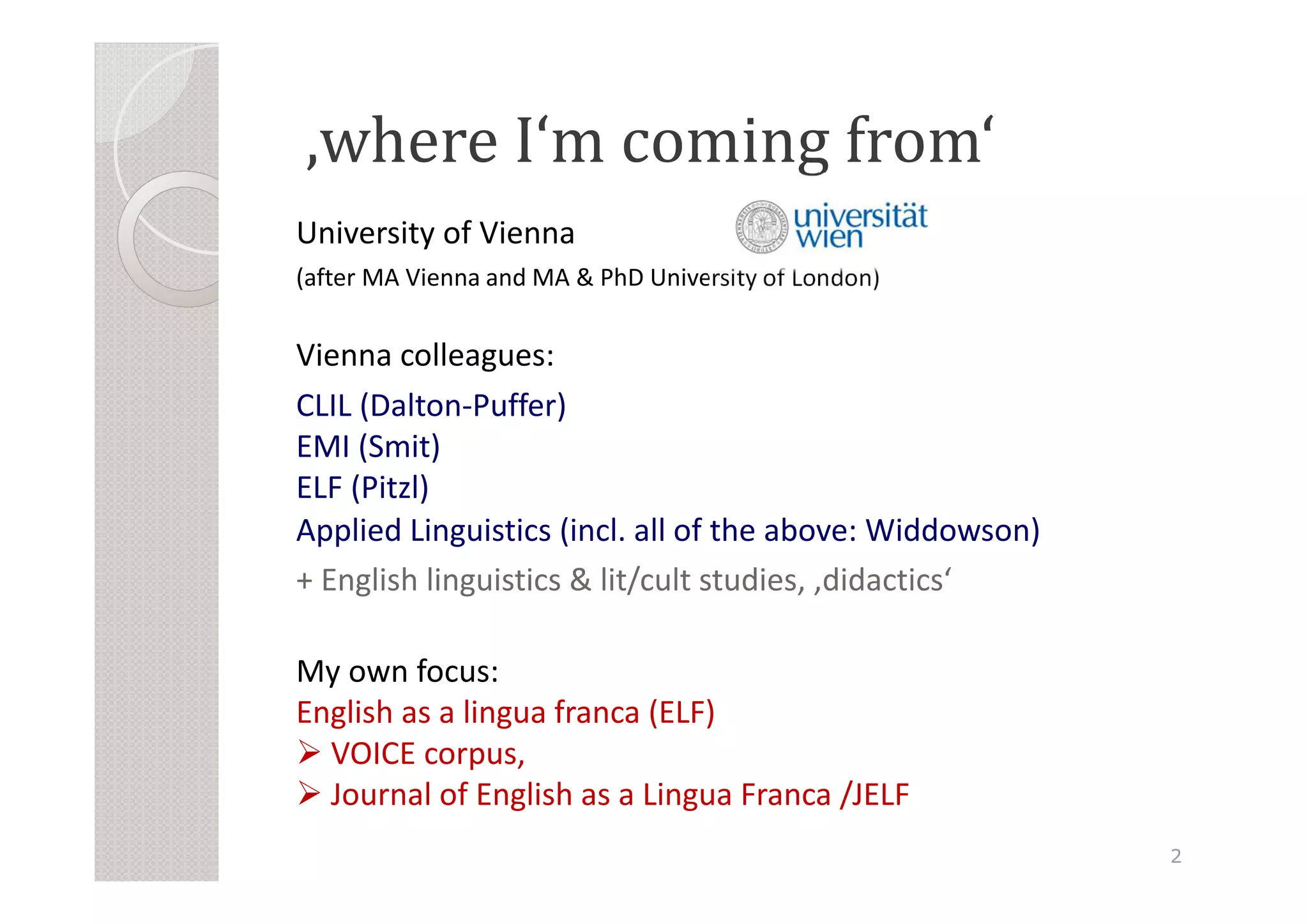 EMI and CLIL and ELF: how do they relate? | PDF