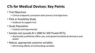 Clinical Trial Requirements Medical Devices 27 dec2018 | PPTX