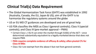 Clinical Trial Requirements Medical Devices 27 dec2018 | PPTX