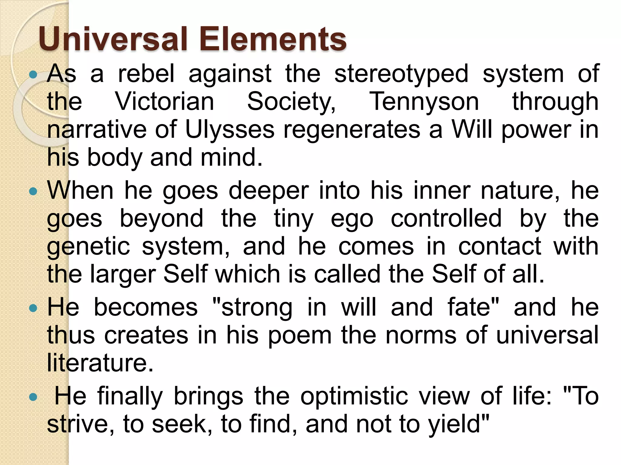 Prof. OP Budhoila & Dr NK Mehta: Tennyson's Ulysses: A Critique ( How ...