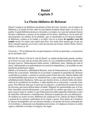 Profecía | Elena G. White - Daniel 5 | PDF