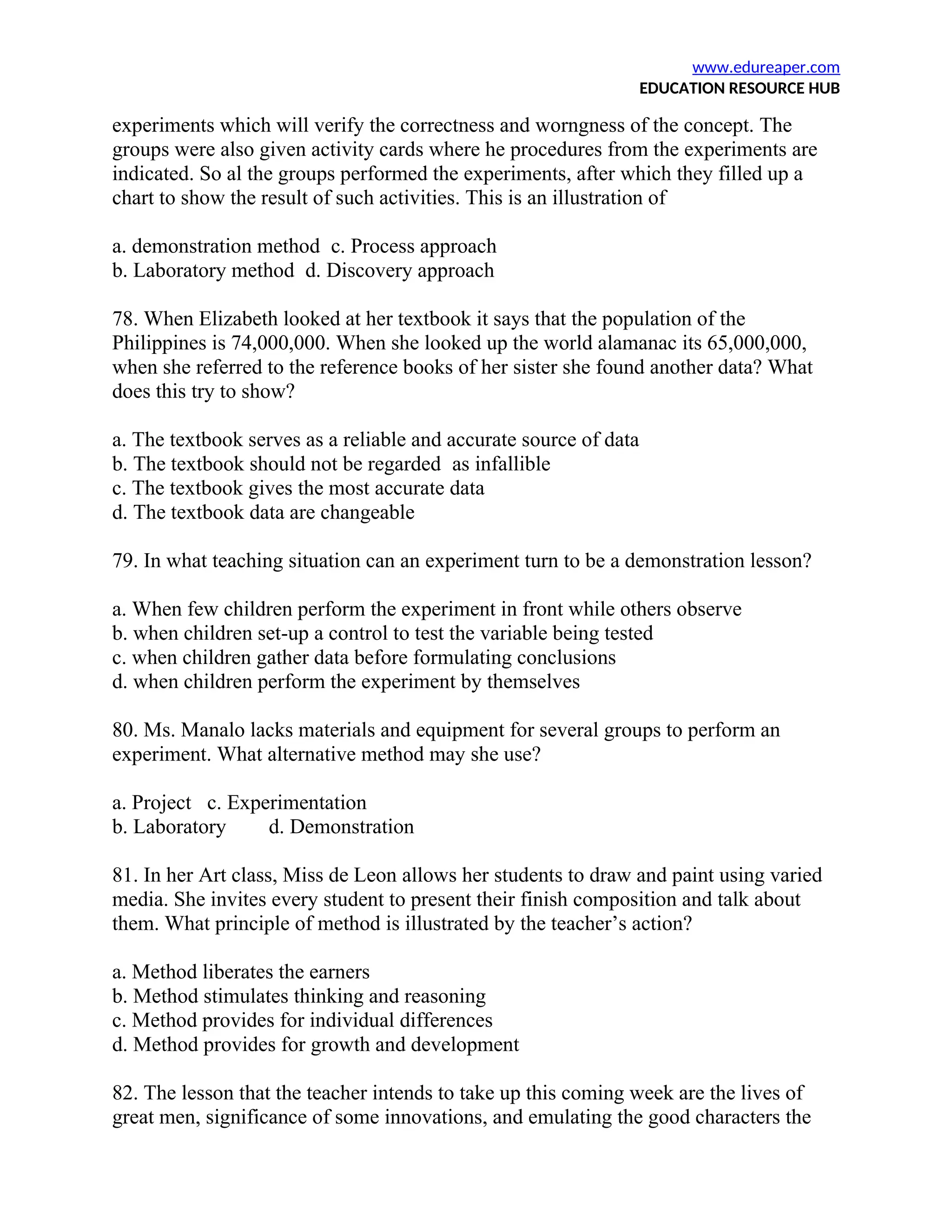 PROF.ED 100 Questions with Answer Key | 2025 - 2026 | www.edureaper.com