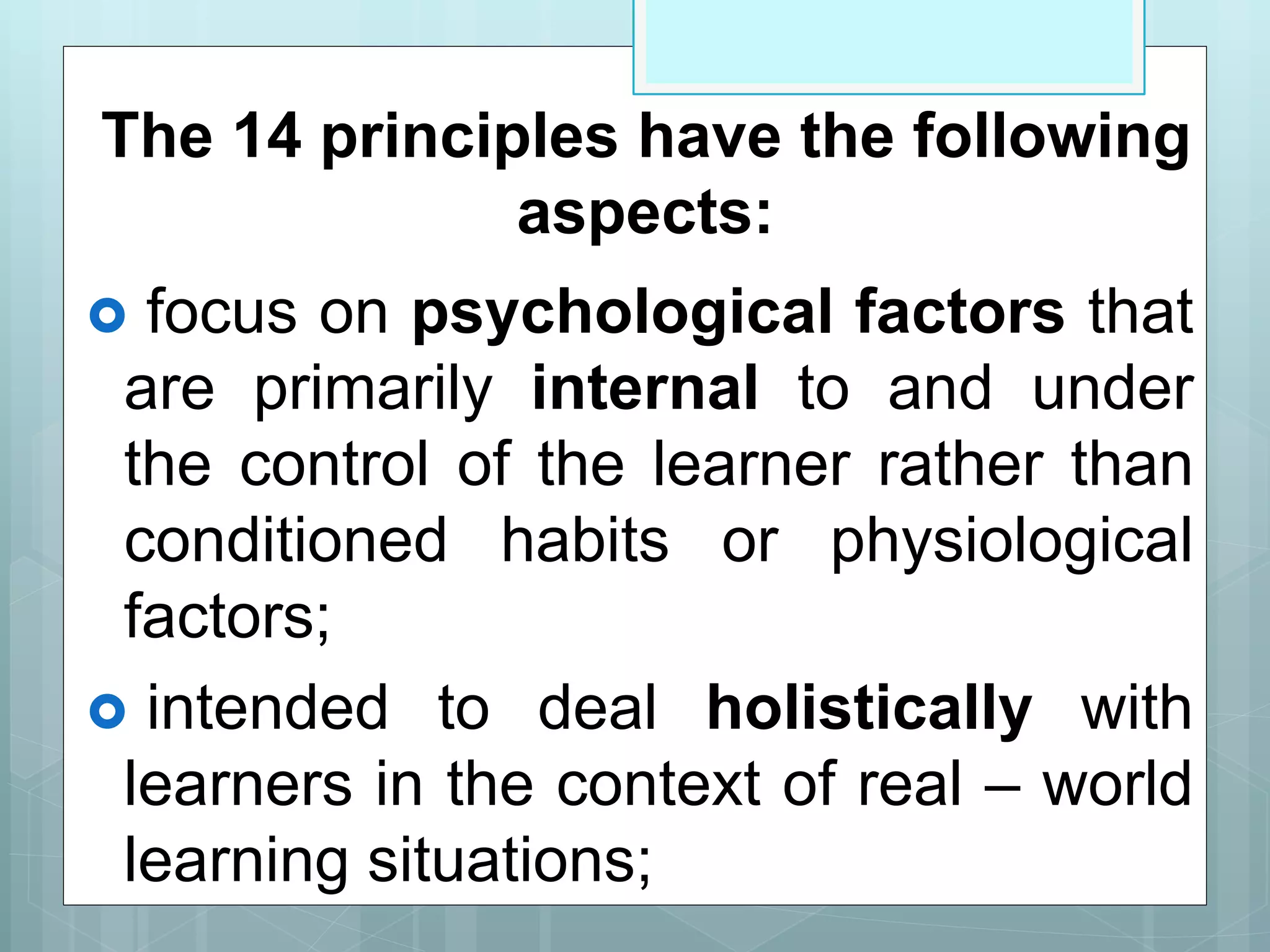 Learner - Centered Psychological Principles (LCP) | PPT Learner - Centered Psychological Principles (LCP) | PPT