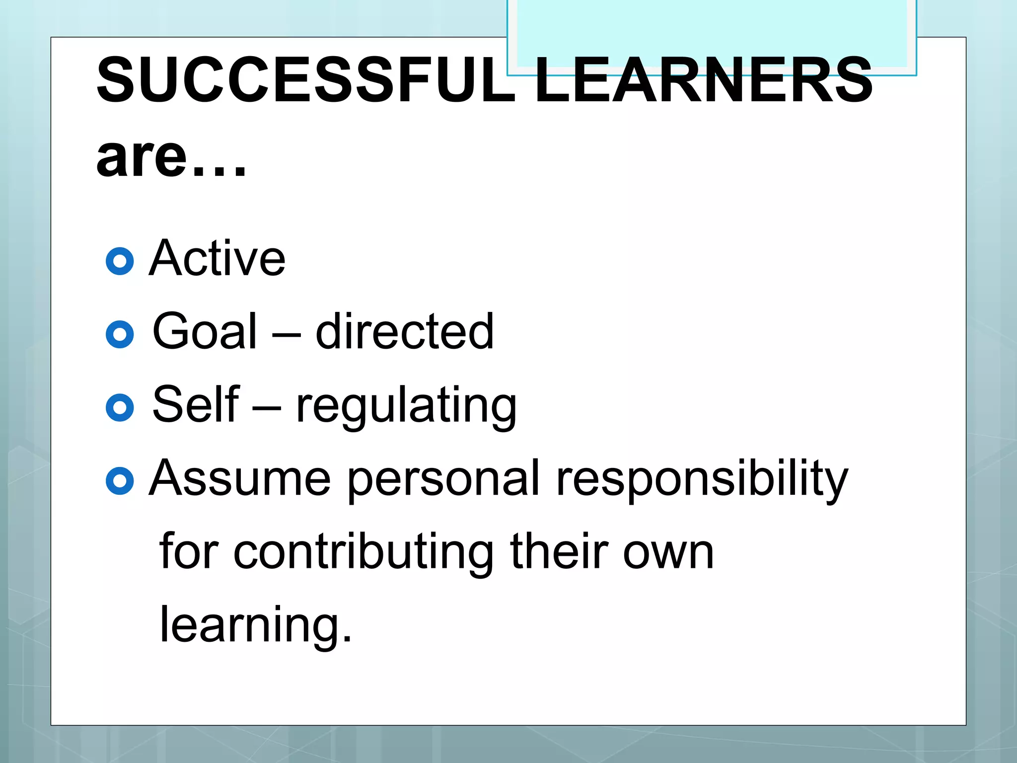 Learner - Centered Psychological Principles (LCP) | PPT Learner - Centered Psychological Principles (LCP) | PPT