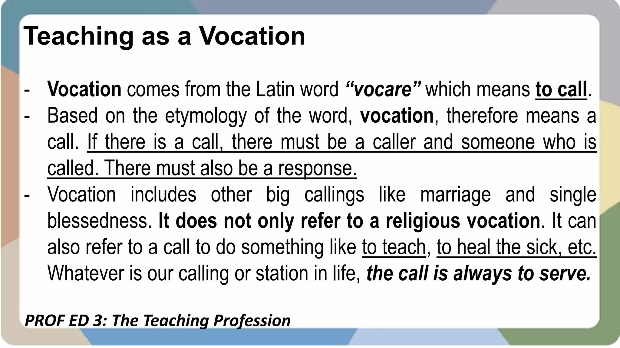 PROF ED 3- THE TEACHING PROFESSION (report).pptx