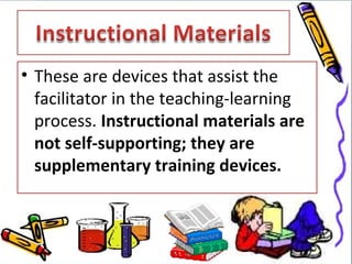 Selecting and Use of Instructional Materials | PPT