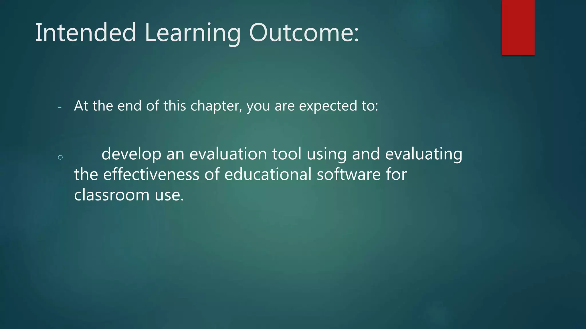 Evaluating Educational Technology | PPTX