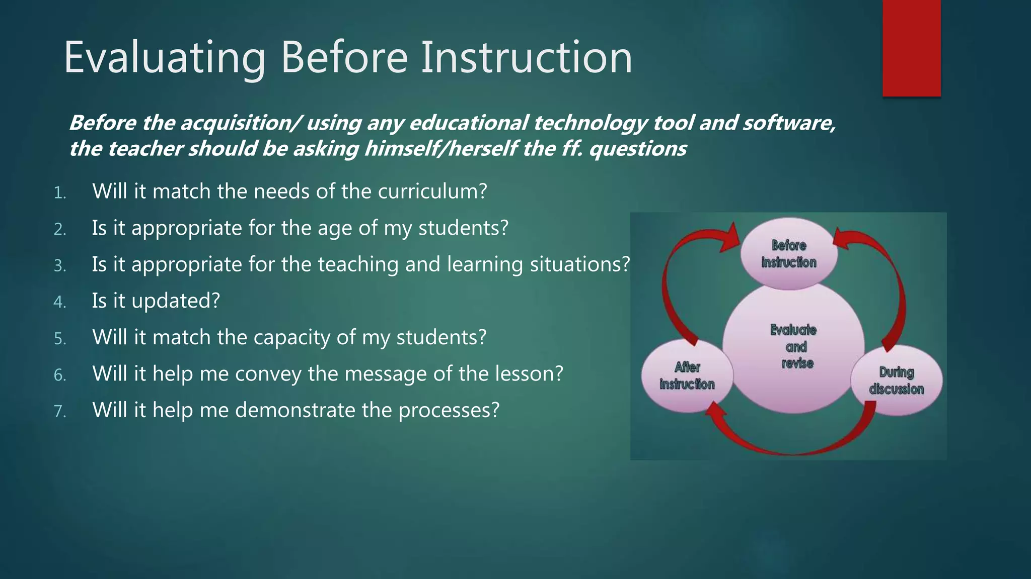 Evaluating Educational Technology | PPTX