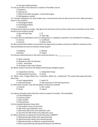 Prof ed ready | PDF | Educational Assessment | Education