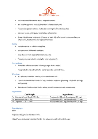 Profender for cats | PDF