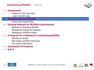 Proposing an ISO/IEC 15504 Compliant Method for Process Capability/Maturity Models Customization ...