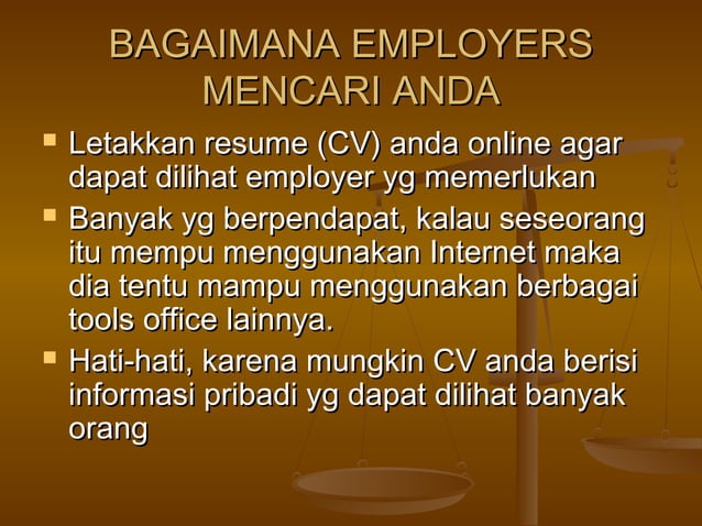Profesi dan perencanaan karir dalam bidang teknologi informasi | PPT
