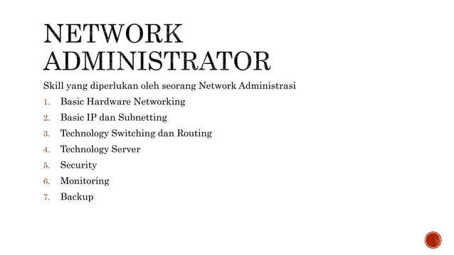 Profesi networking administrator | PPTX