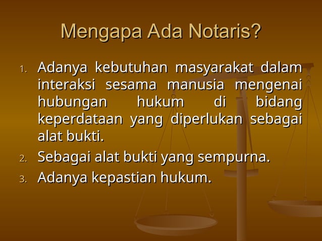 Profesi Notaris - Maperca Permahi Probolinggo.ppt