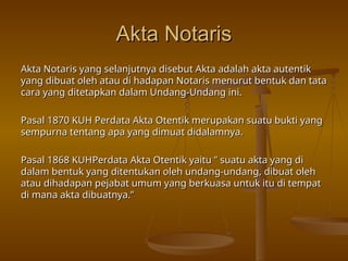 Profesi Notaris - Maperca Permahi Probolinggo.ppt