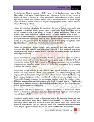 Profesi notaris sebagai jabatan terhormat | PDF