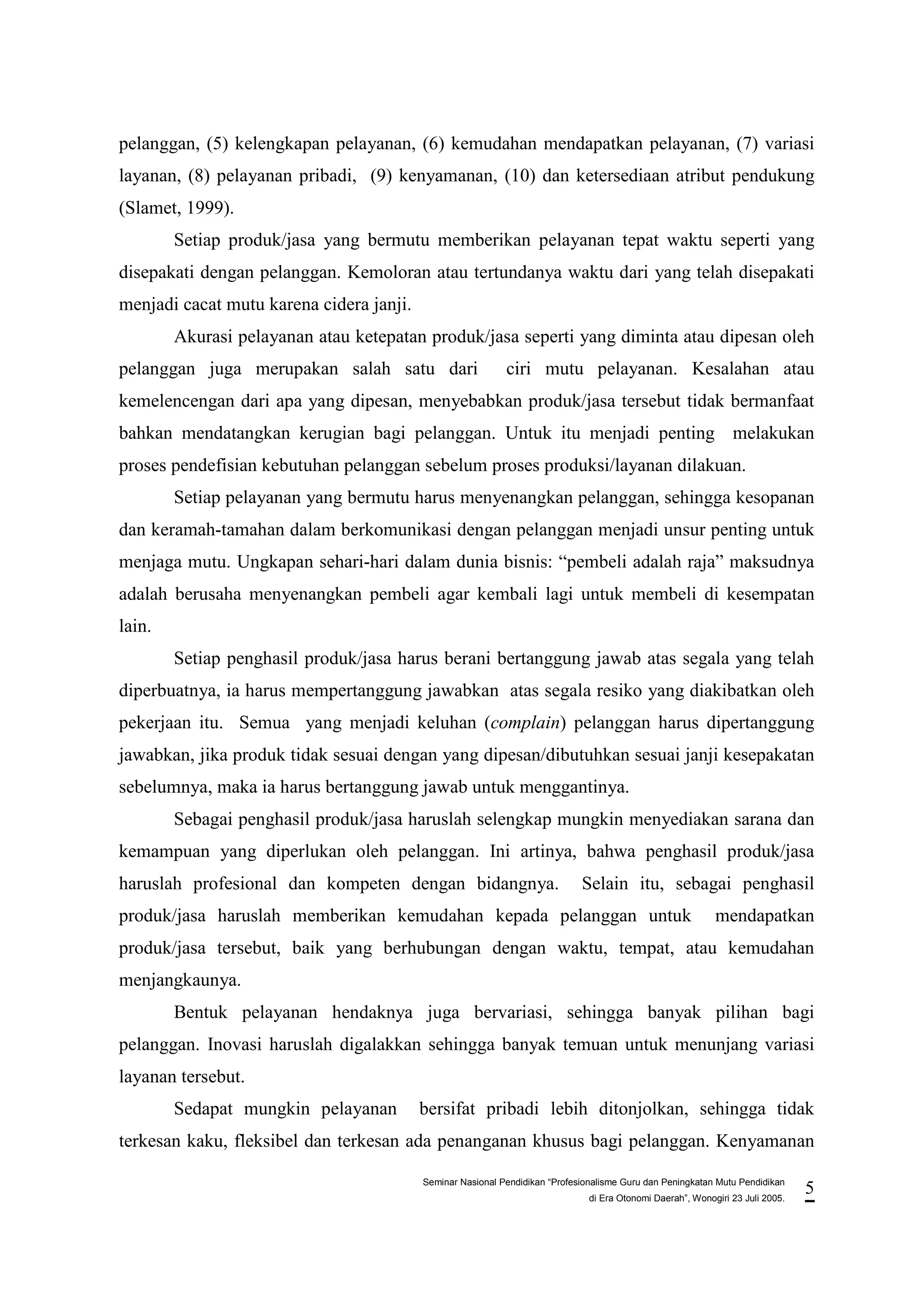 Profesional guru dalam peningkatan mutu kependidikan | PDF