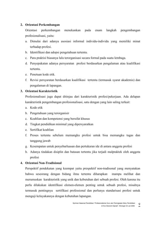 Profesional guru dalam peningkatan mutu kependidikan | PDF